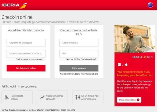 Check in online Iberia Express: FAQ Viaggiatori | Nomavic